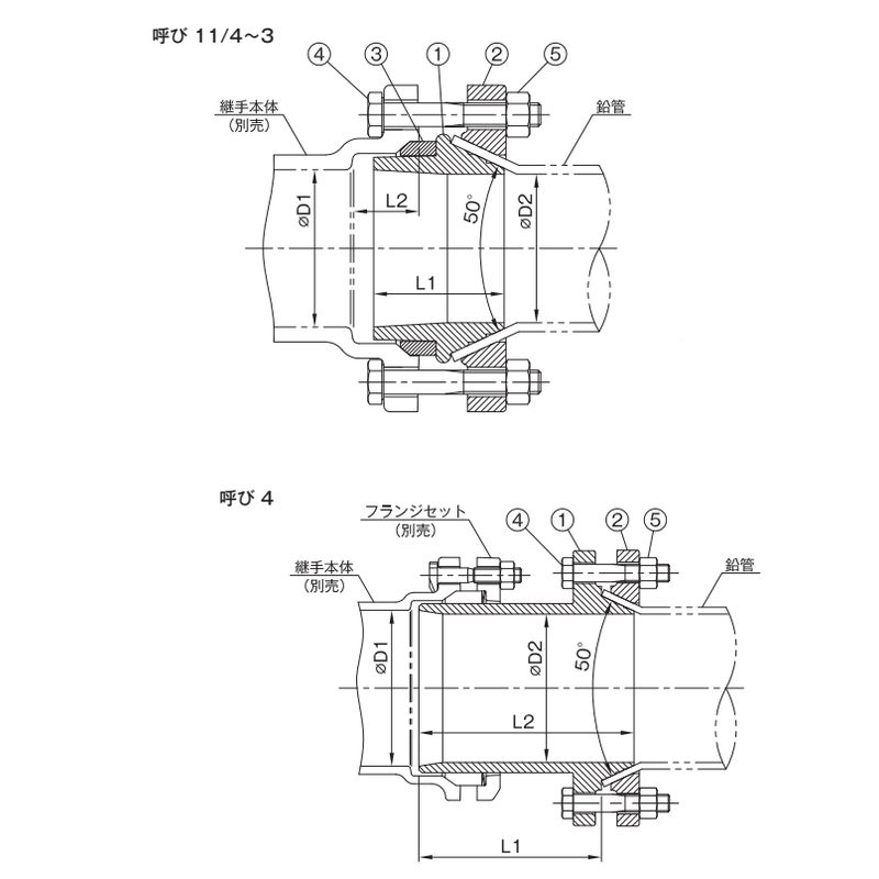 バルブを豊富に在庫｜MD LS 鉛管用アダプター: 継手・フランジ｜イシグロ webstation