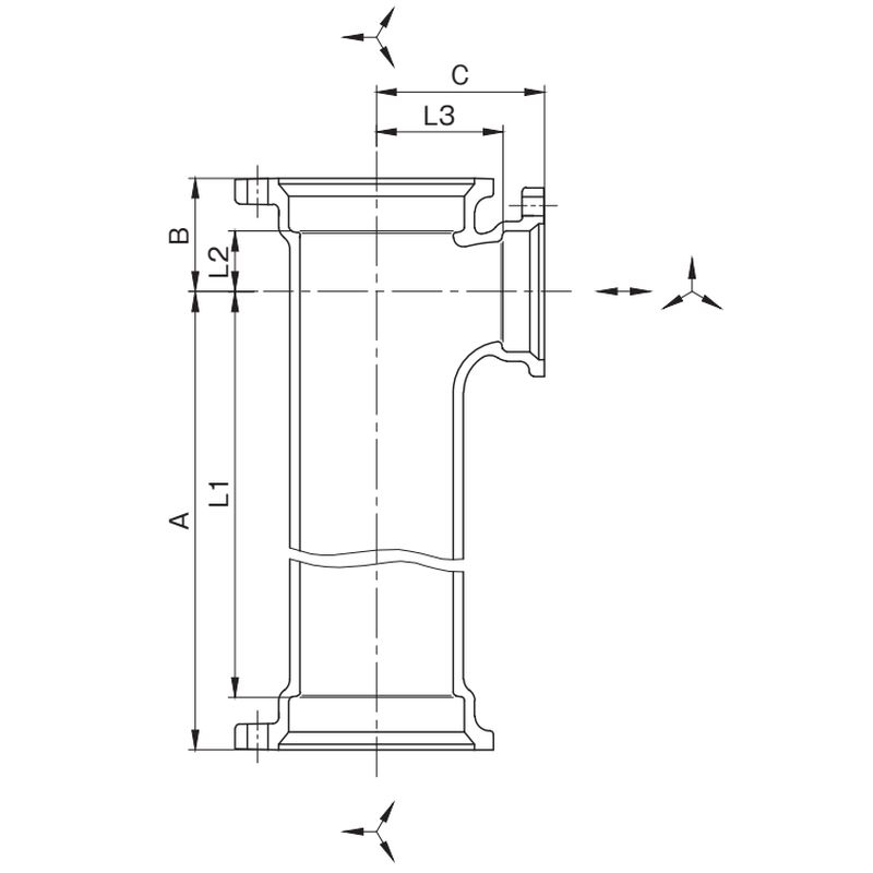 バルブを豊富に在庫｜MDNC-LST-L エキストラロング90°Y MD-NCジョイント: 継手・フランジ｜イシグロ webstation