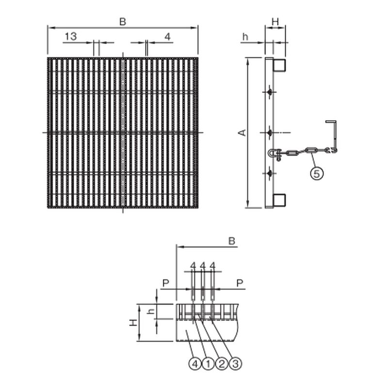 バルブを豊富に在庫｜DFG-R-CD CDます縁塊用 細目グレーチング フラットバー4mmタイプ ローレット型: マンホール蓋・桝・点検口 ...