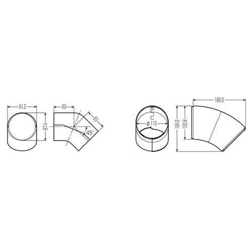 バルブを豊富に在庫｜GUMN ダクト曲がり45°: 関連資材｜イシグロ webstation