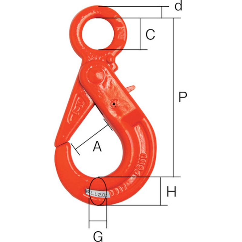 バルブを豊富に在庫｜PLHK セルフロッキングフックPG 固定式: 安全保護具・用具類｜イシグロ webstation