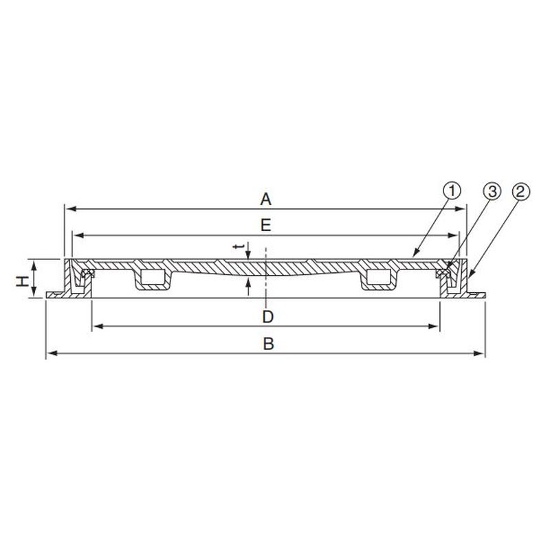 バルブを豊富に在庫｜伊藤鉄工 MCDHG 防臭重耐型パッキン入マンホール蓋 簡易密閉形【雑排】鎖付: マンホール蓋・桝・点検口・ルーフドレン ...
