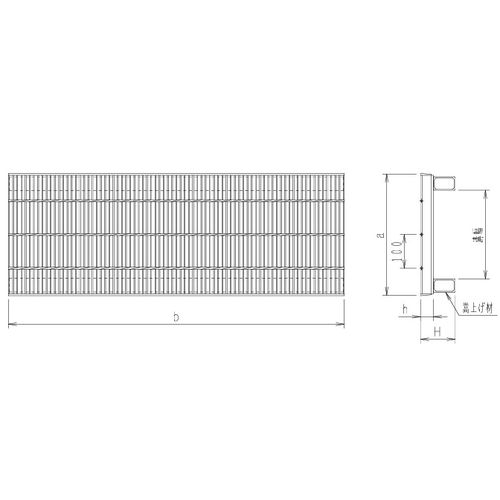 バルブを豊富に在庫｜長谷川 HVS IW スチール製グレーチング溝蓋 かさあげ ノンスリップ 細目 溝幅400: マンホール蓋・桝・点検口 ...