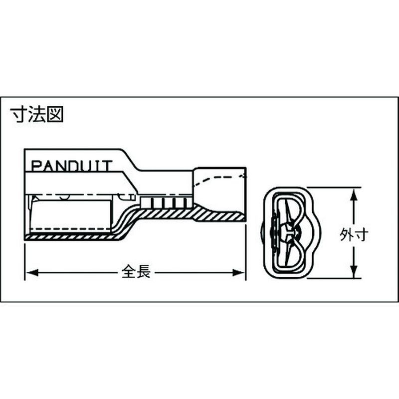 バルブを豊富に在庫｜パンドウィット DNF18-187FIB-C 圧着端子 メス型 赤 100個入: 電設資材｜イシグロ webstation
