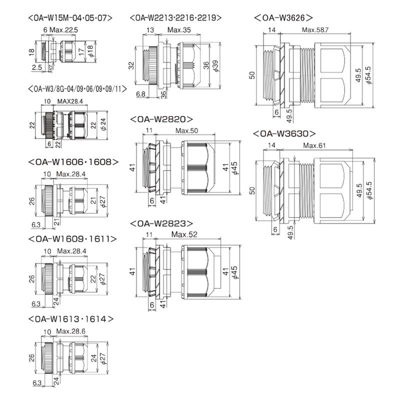 バルブを豊富に在庫｜OA-W 防水型ケーブルグランド 標準タイプ 耐候性: 電設資材｜イシグロ webstation