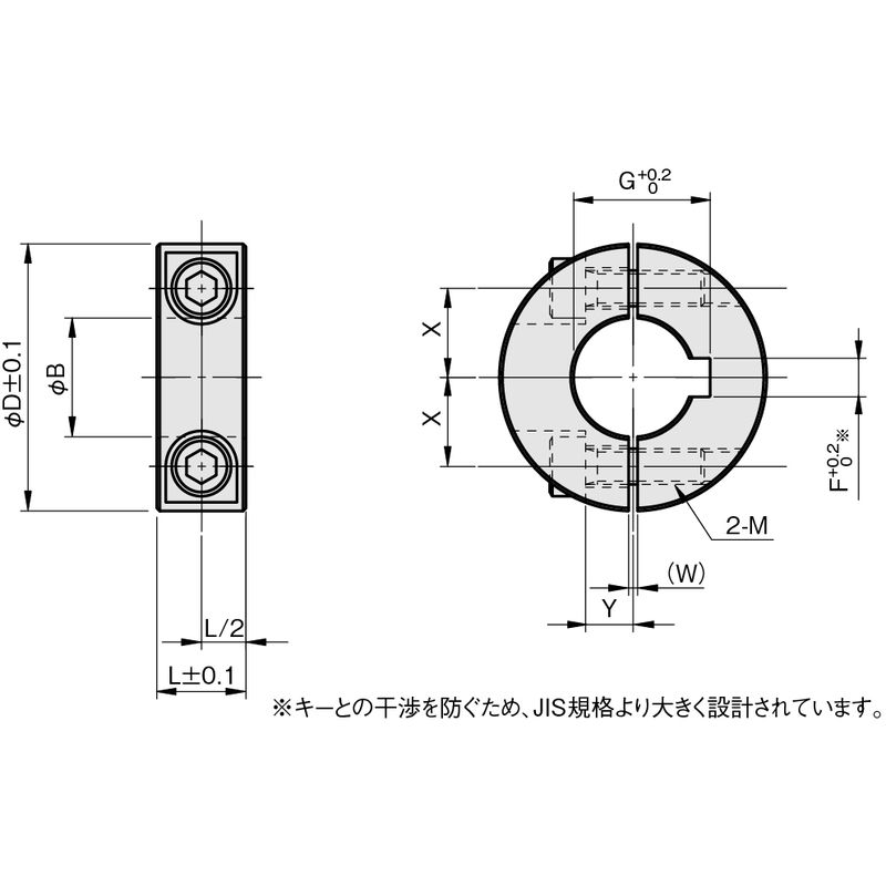 バルブを豊富に在庫｜SCSS SK セパレートカラー キー逃がし溝付 SUS304: 機械部品｜イシグロ webstation