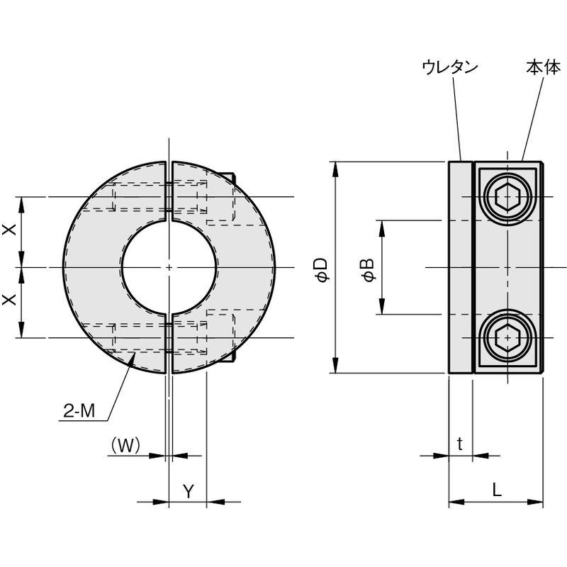 バルブを豊富に在庫｜SCSS MD セパレートカラー ダンパー付 無電解ニッケル: 機械部品｜イシグロ webstation