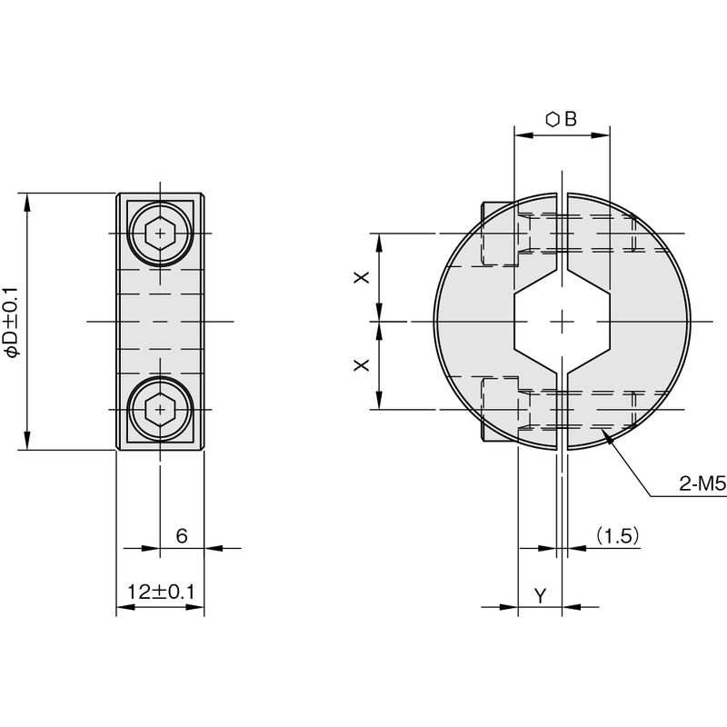 バルブを豊富に在庫｜SCSS R S セパレートカラー 六角 SUS304: 機械部品｜イシグロ webstation